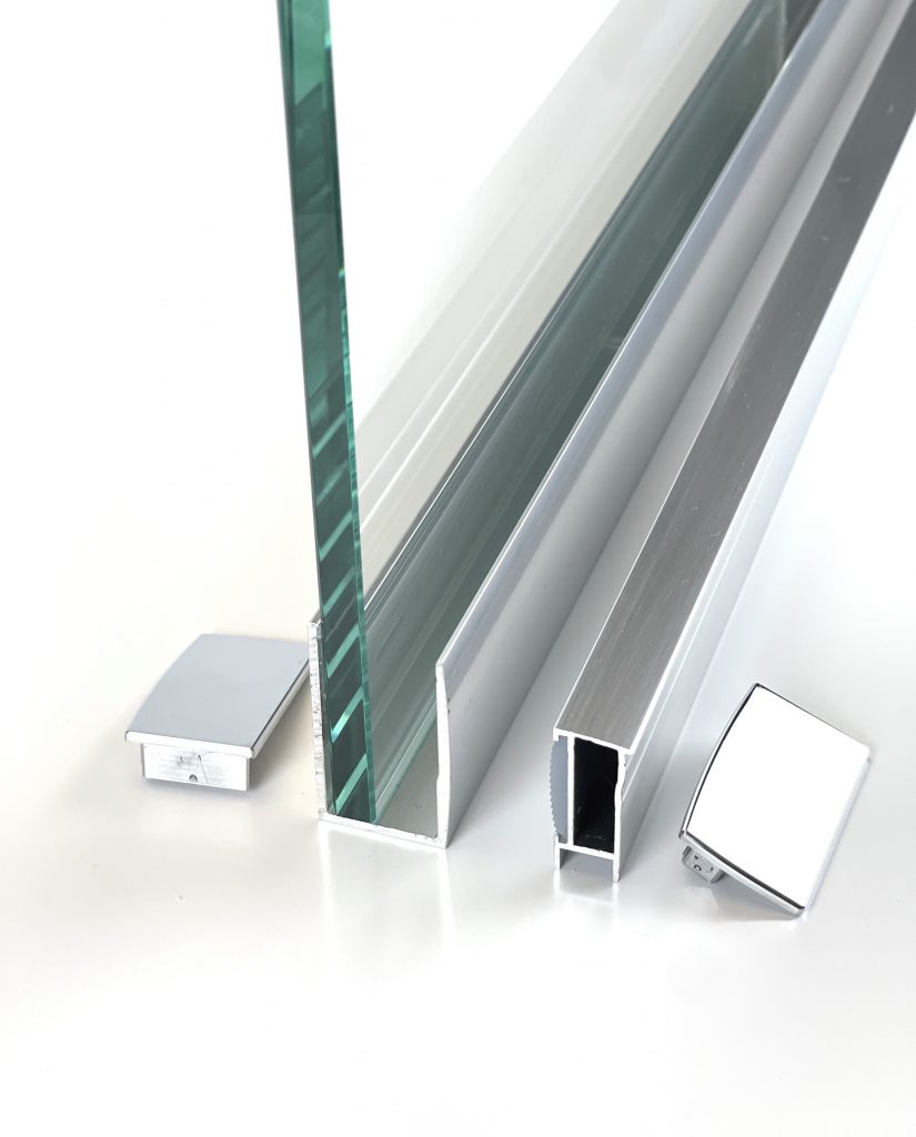 Wandanschlussprofil, U Klemmprofil eckig für 6mm, 2000mm - LM ähnl ...